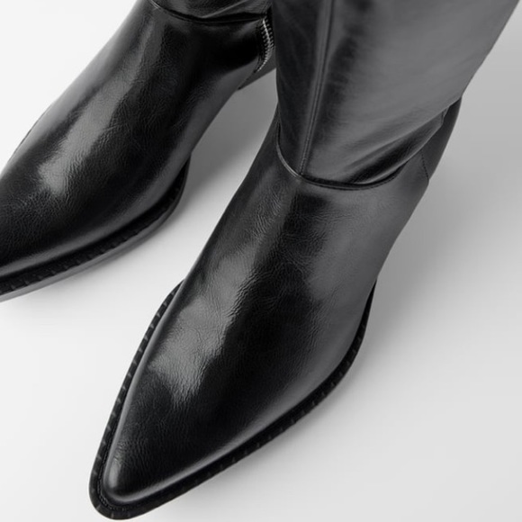 Zara | Shoes | Zara Trf Heeled Cowboy Boots | Poshmark